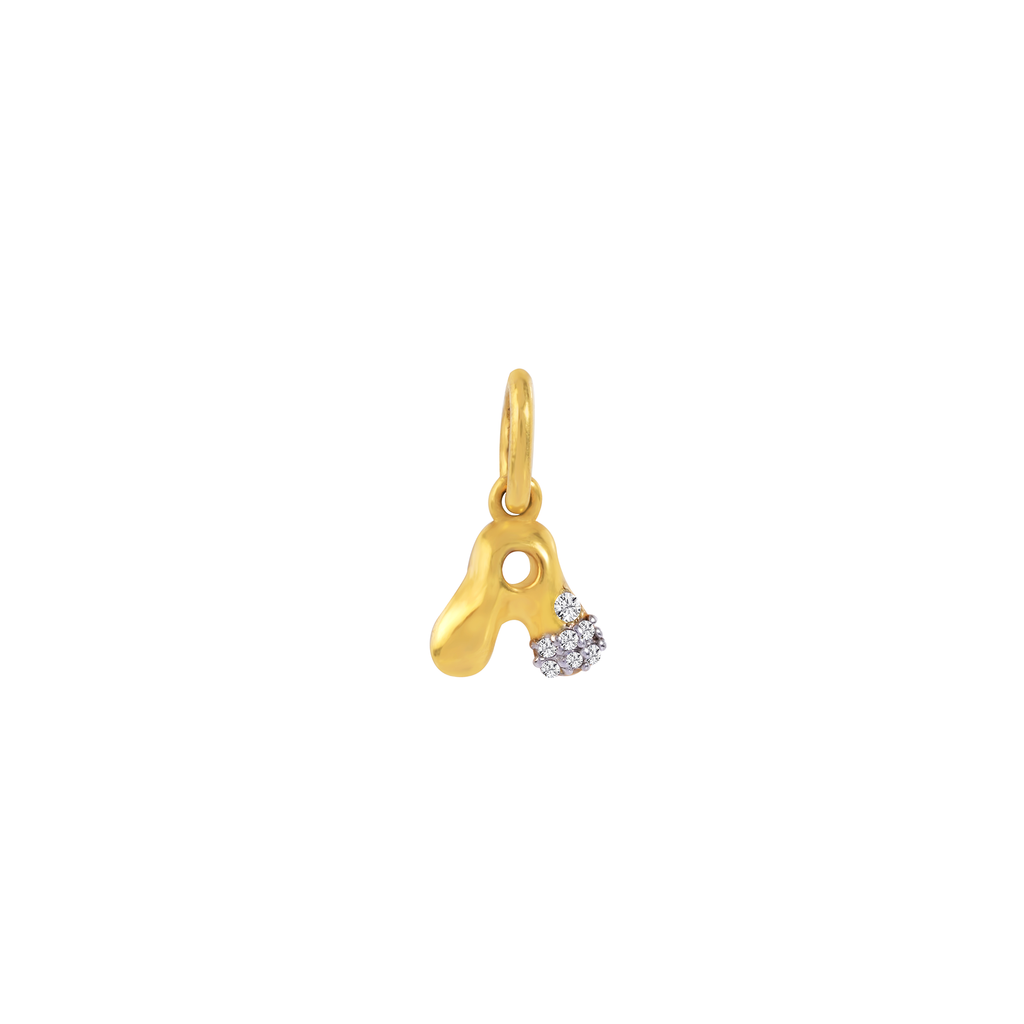 Diamond Bubble Letter Pendant – DiAi Designs
