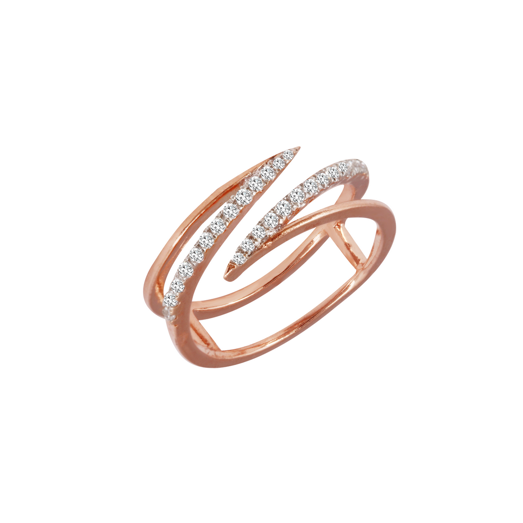 Cross Stems Open Ring – DiAi Designs