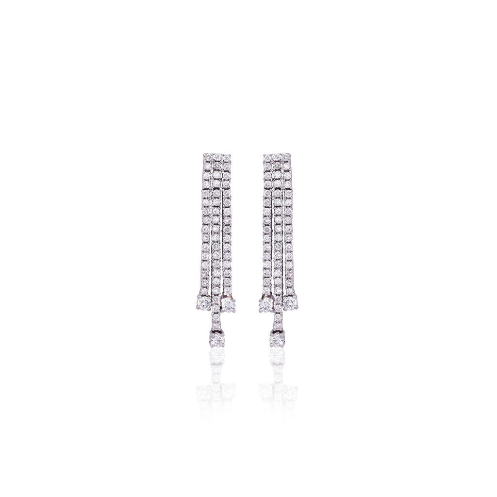 Elegant Lab‑Grown Diamond Strip Earrings | DiAi Designs