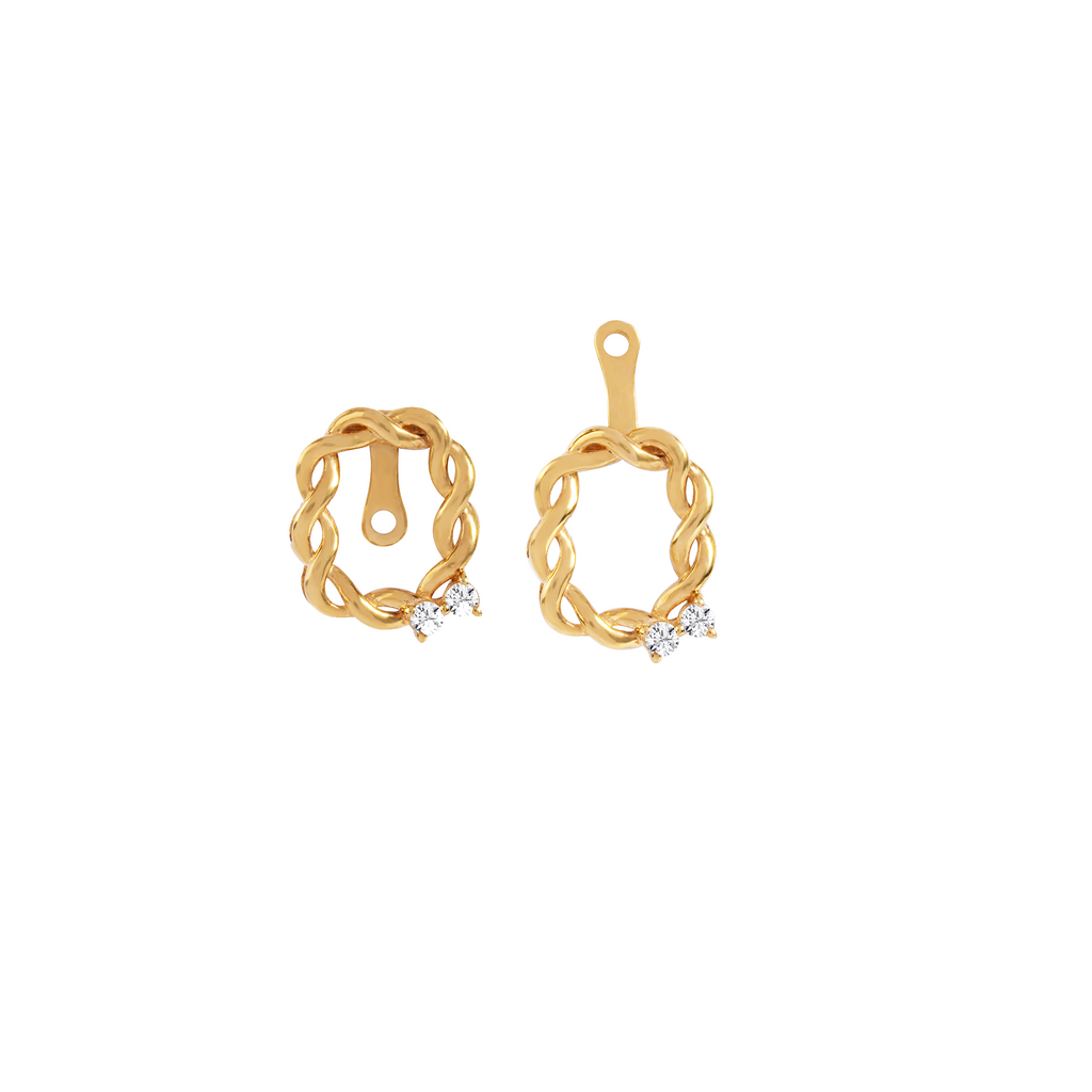 Twisted Gold Ear Jacket – DiAi Designs