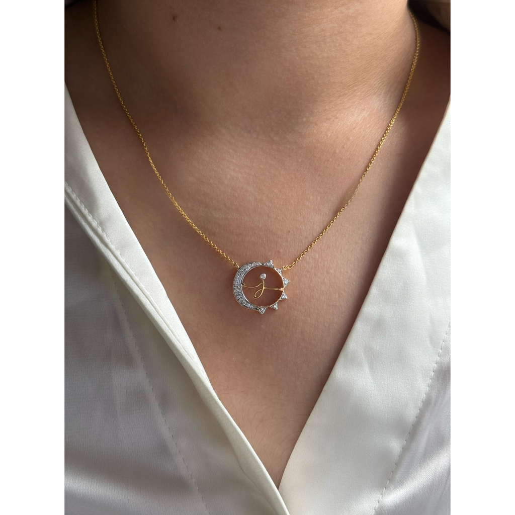 Shop Lab-Grown Tula One Letter Necklace | DiAi Designs