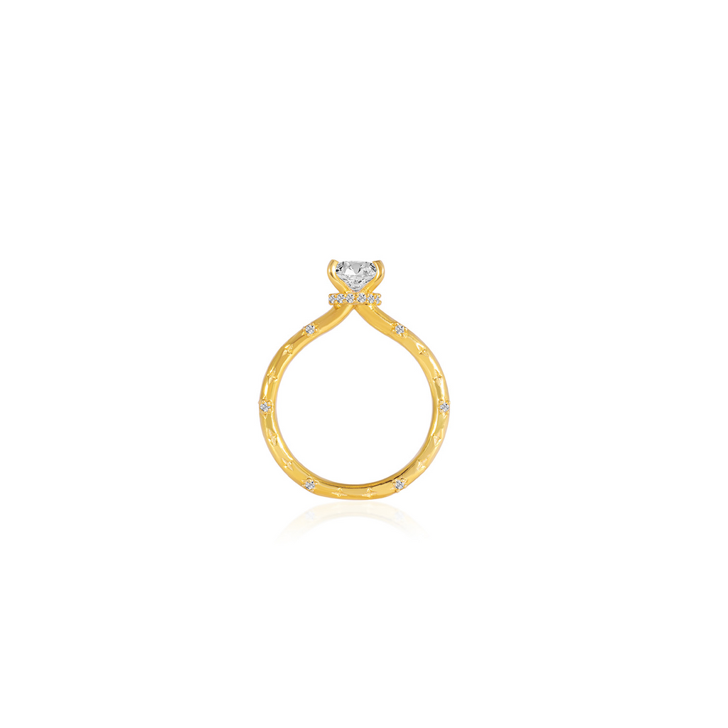 Lab-Grown Starry Band Pear Ring for Women | DiAi Designs